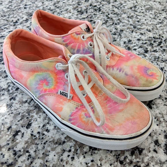 Vans | Shoes | Vans Tiedye Swirl Low Lace Sneakers | Poshmark